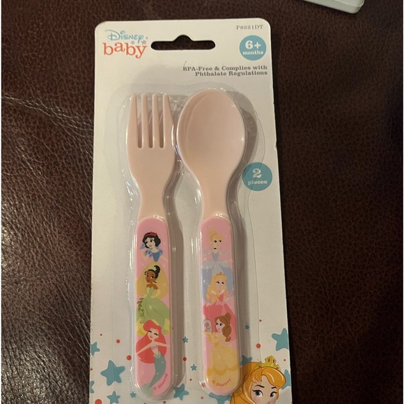 Disney | Other | Disney Baby Princess Fork Spoon Set Bpafree 6m | Poshmark